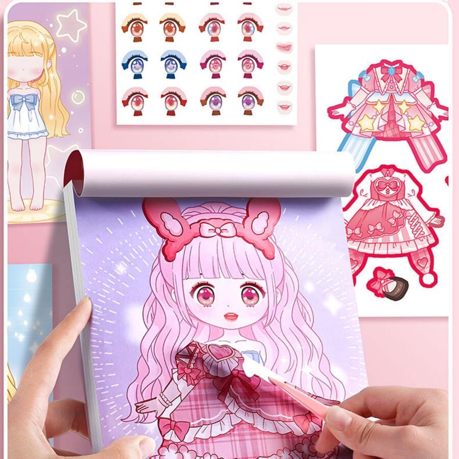 Diy Cute & Educational Dress Up Stickers. Full Body Changeable Stickers ...