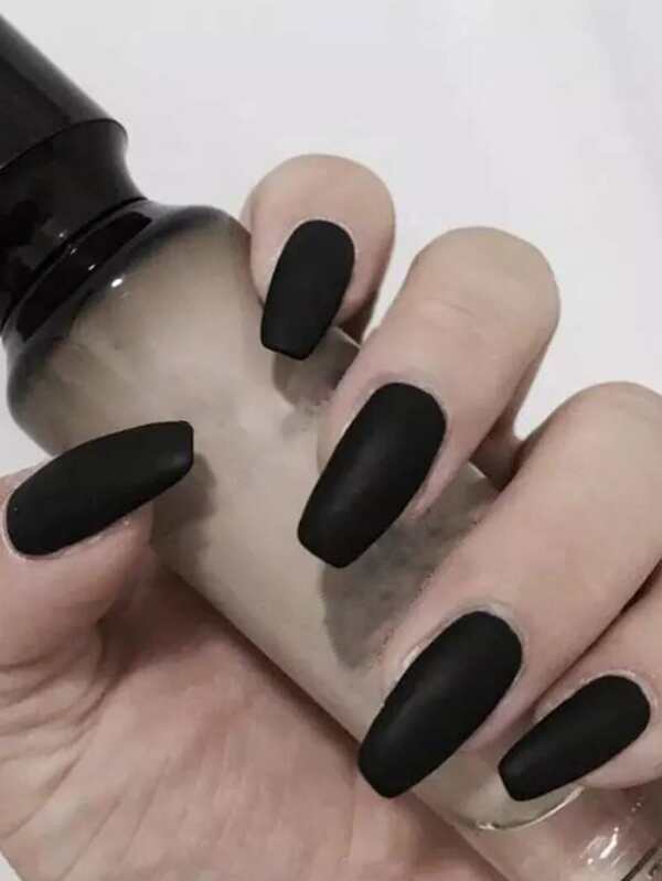 Transform Your Nails With 24pcs Long Coffin Solid Color Full Cover Fake ...