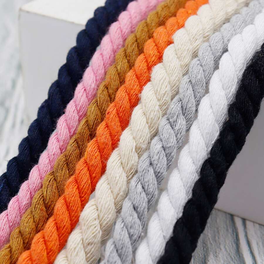 8mm Handmade 3 Strand Braided Rope, Colorful And Thickened, Twist Decor ...