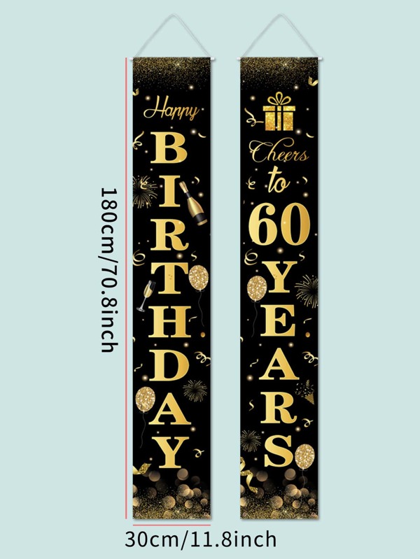 60th Birthday Party Anniversary Decorations Cheers to 60 Years Banner Party Decorations Welcome ...
