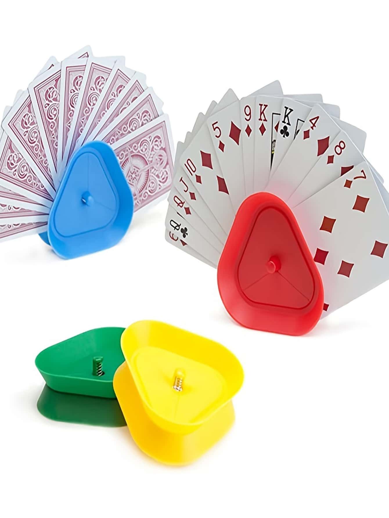 4pcs/set Playing Card Hand Holder Tray, Triangle Shaped Hands-Free ...