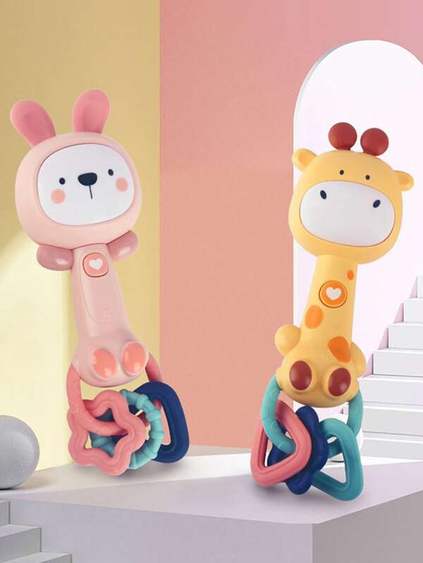 Baby Rattles Music Toys,Infant Grab Shake Rattle,Sensory Teether Toy ...