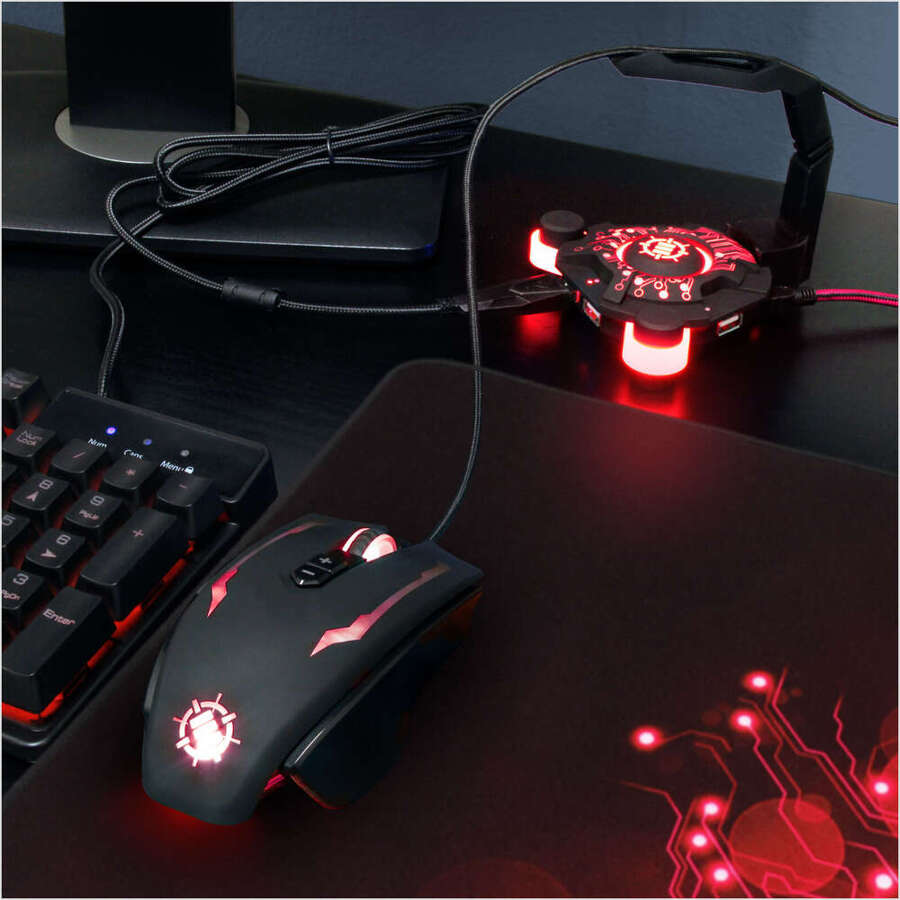 Red Gaming Mouse Bungee and Active 2.0 USB Hub | SHEIN USA