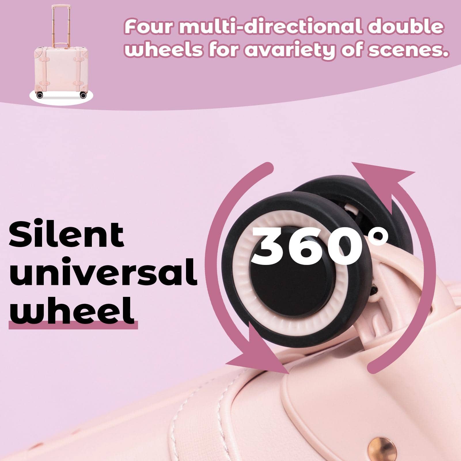 NZBZ Carry On Luggage 18-inch Hardside Spinner Lightweight Suitcase ...