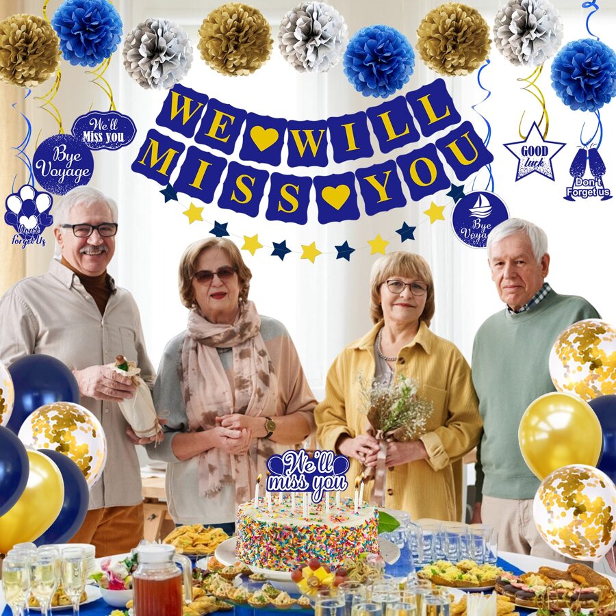 Farewell Party Decorations Supplies Kit for Women Men, We Will Miss You Going Away Party ...