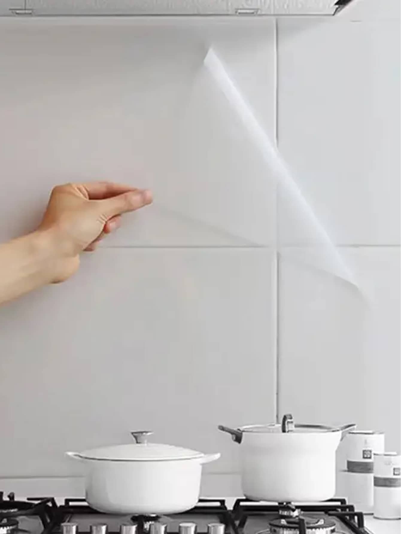1 Sheet Heat Resistant Transparent Oil Proof Sticker, Clear Kitchen ...