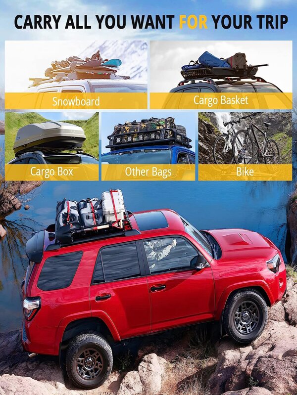 Roof Rack Cross Bar Fit for 2013-2018 Toyota RAV4, Heavy Duty Steel ...