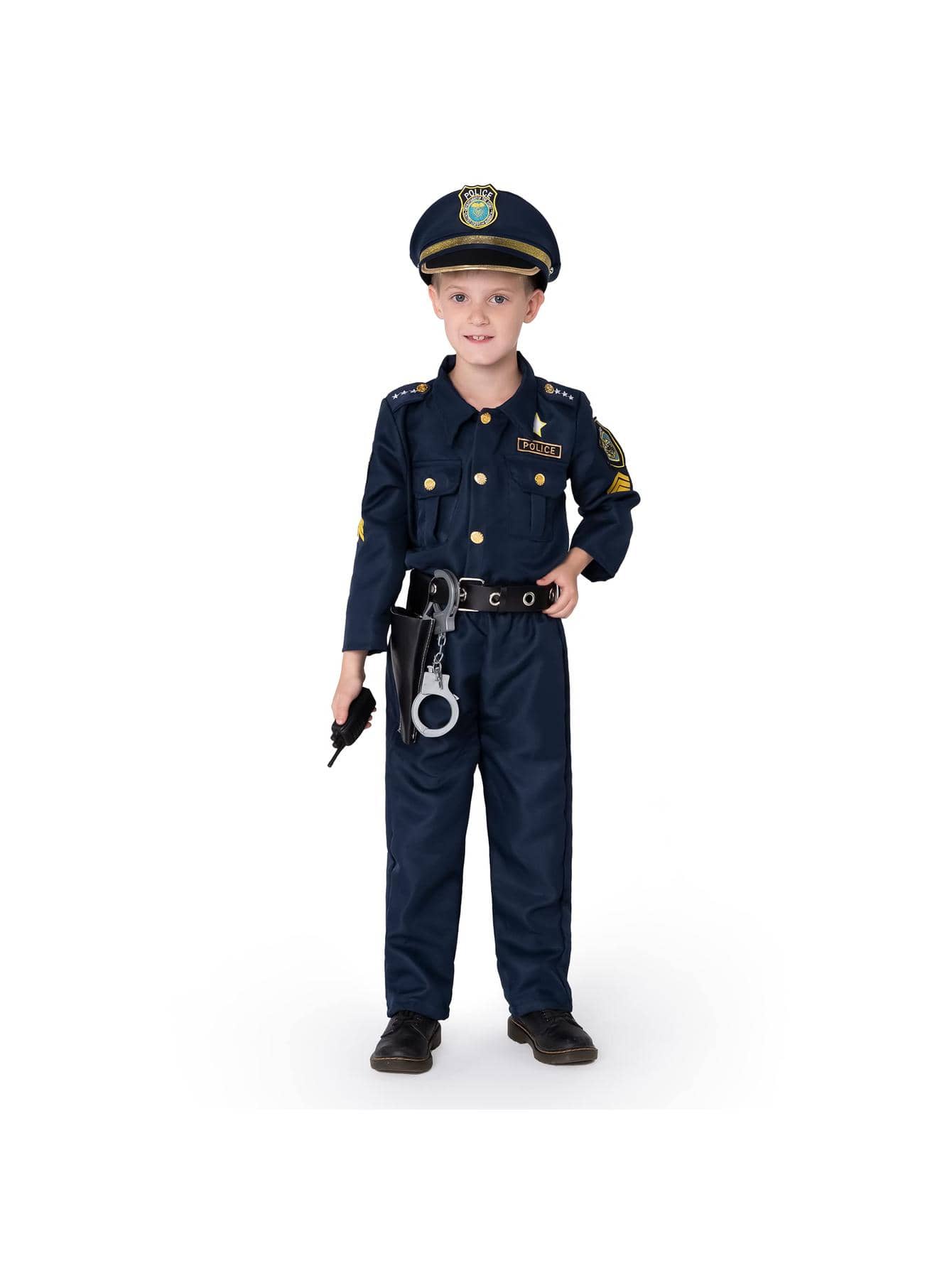JOYIN Toy Deluxe Police Officer Costume and Role Play Kit for Kids ...