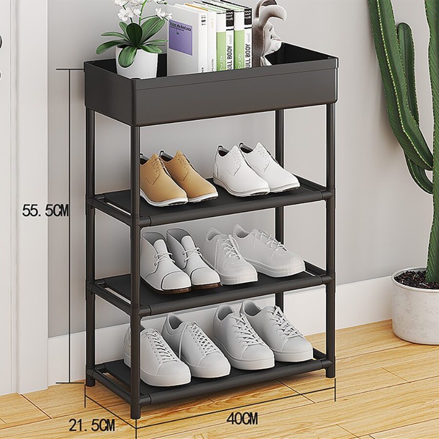 Four-layer assembled device storage shoe rack home assembled shoe rack ...