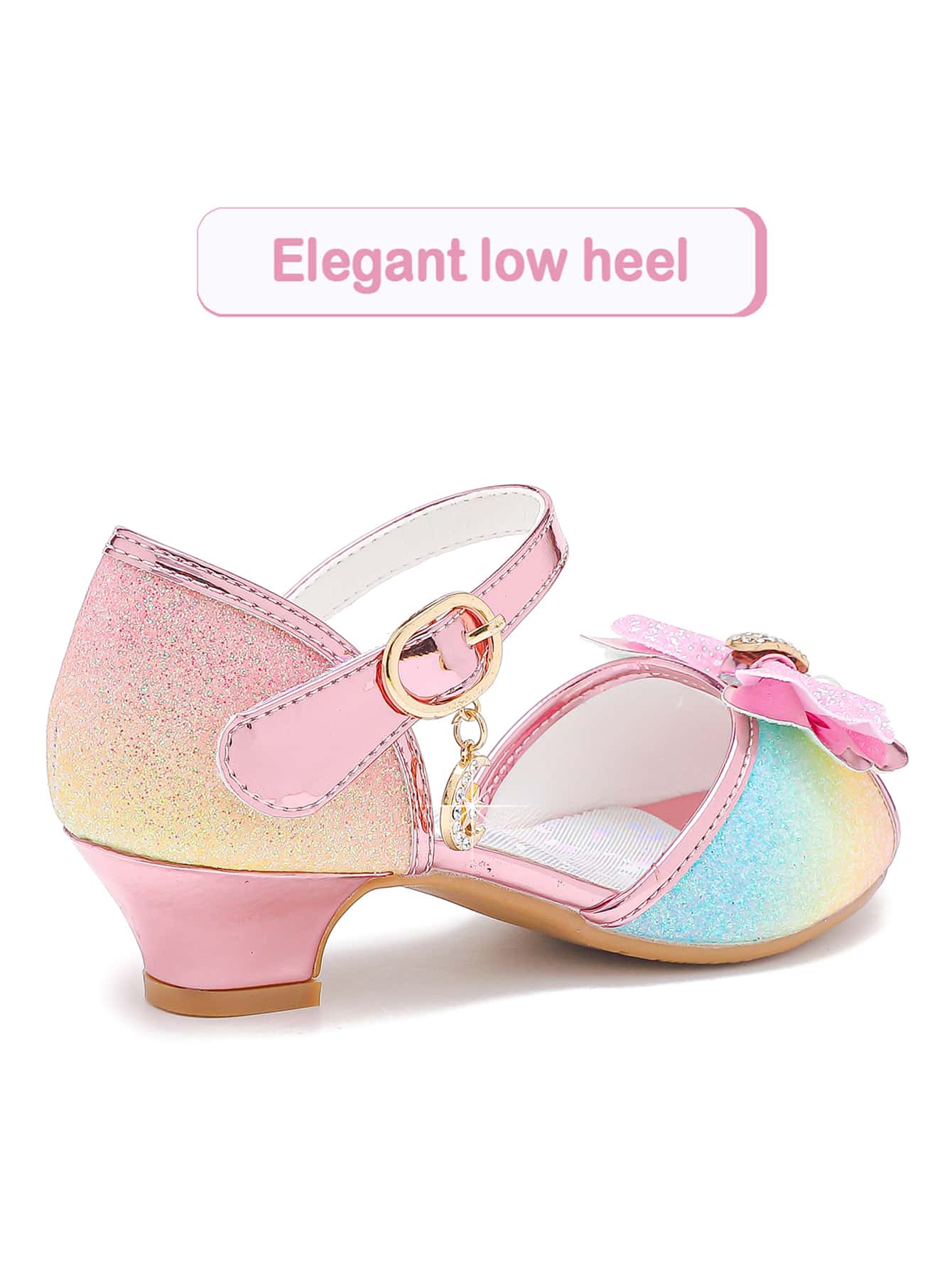 Dreamshoes Girls Wedding Sandals Low Heels Dress Shoes for Toddler ...