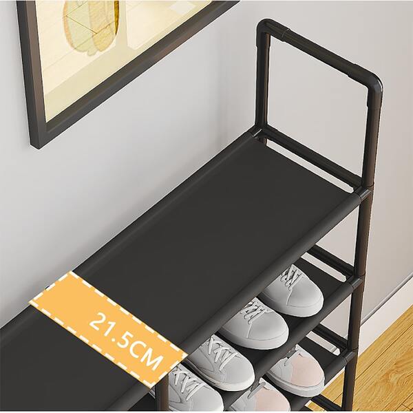 Four-layer double-row assembled device storage shoe rack home assembled ...