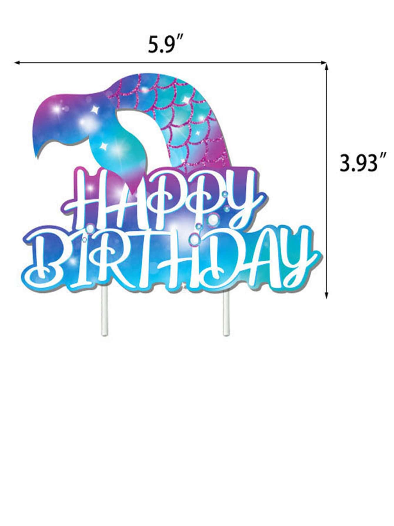 Mermaid Cake Toppers Set, Including 15 Small & 1 Large Topper | SHEIN USA