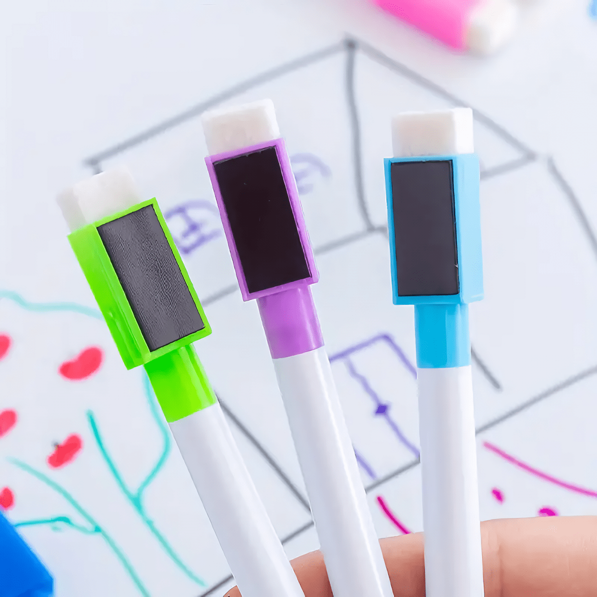 8-Color Erasable Whiteboard marker Pens With magnet For School And ...