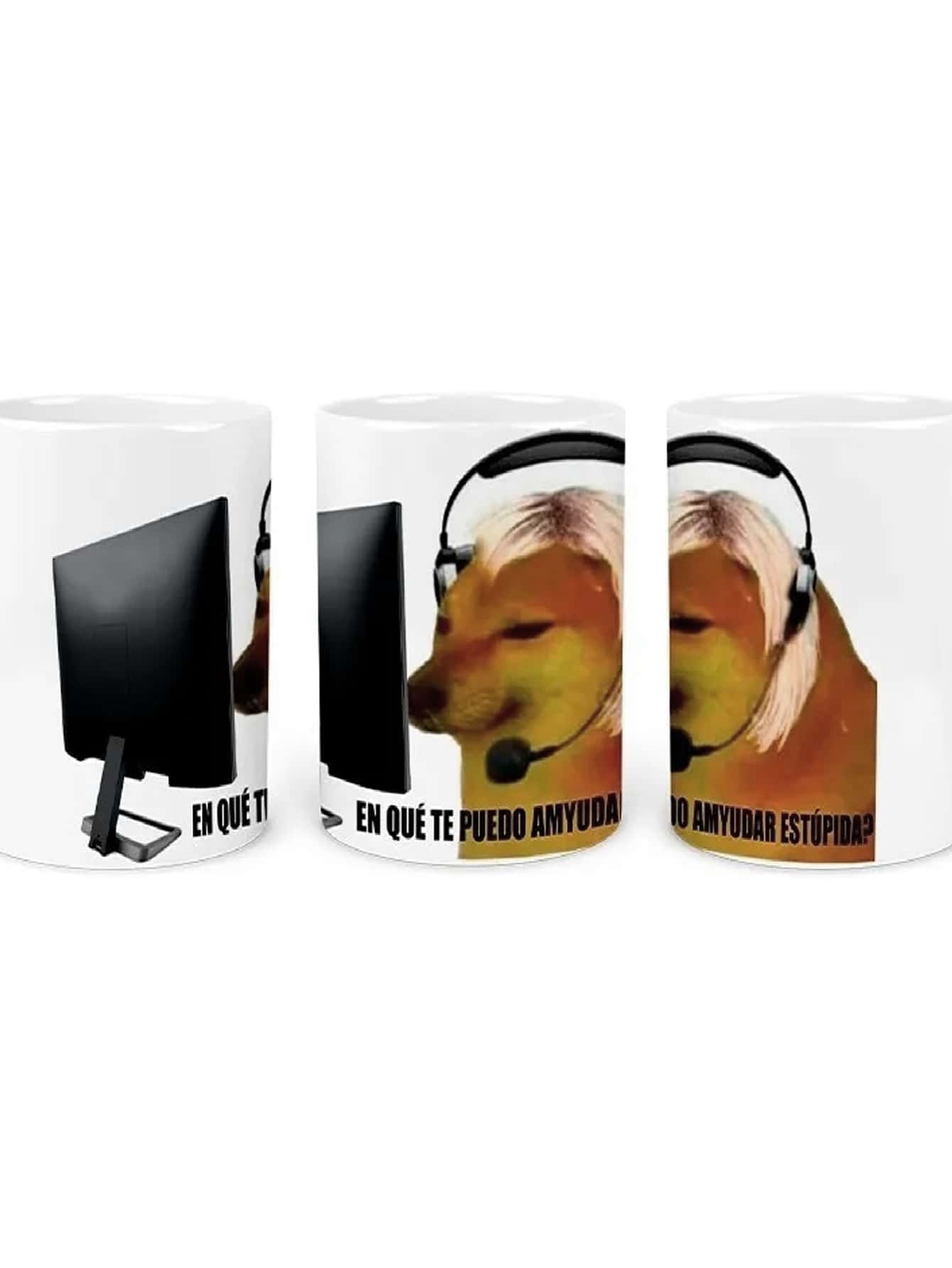 Cheems Meme Telephone Agent Mug | Cheems Puppy | Funny Phrase | White ...