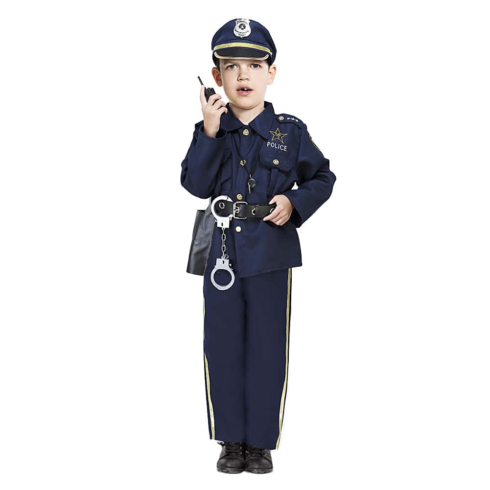 Police Officer Costume for Kids, Kids Dress Up Set Role Play Officer ...