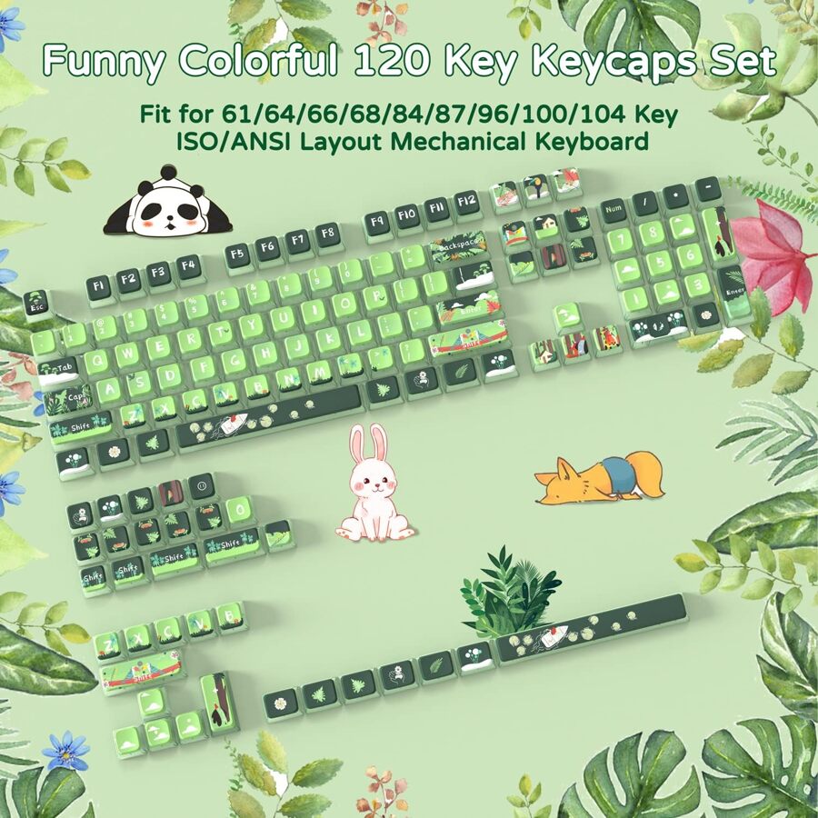 120 Key PBT Pudding Keycap Set ASA Profile with Transluscent PC Layer ...
