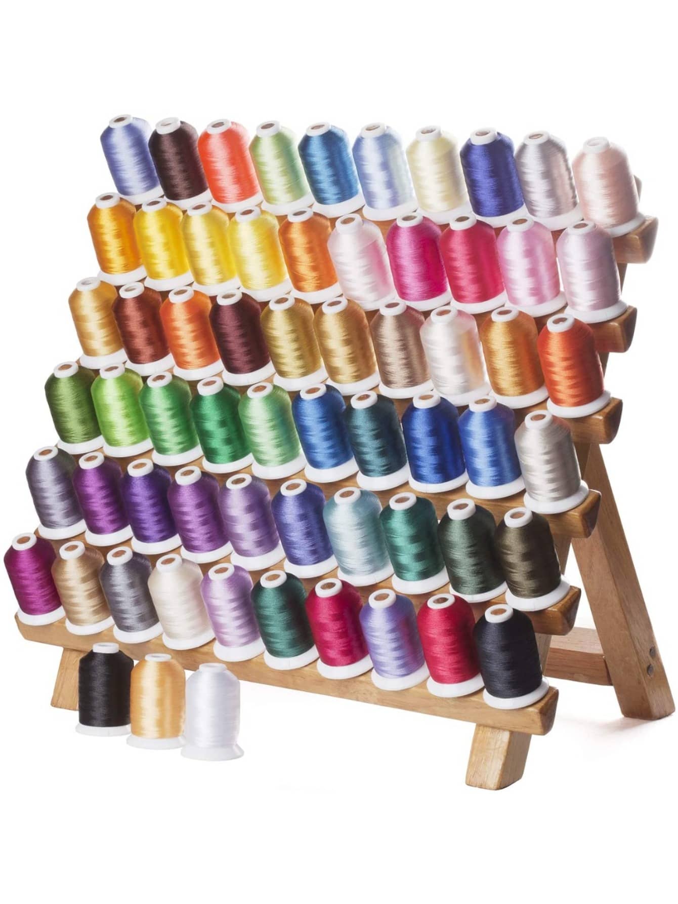 Simthread 63 Brother Colors Polyester Machine Embroidery Thread 1000M ...