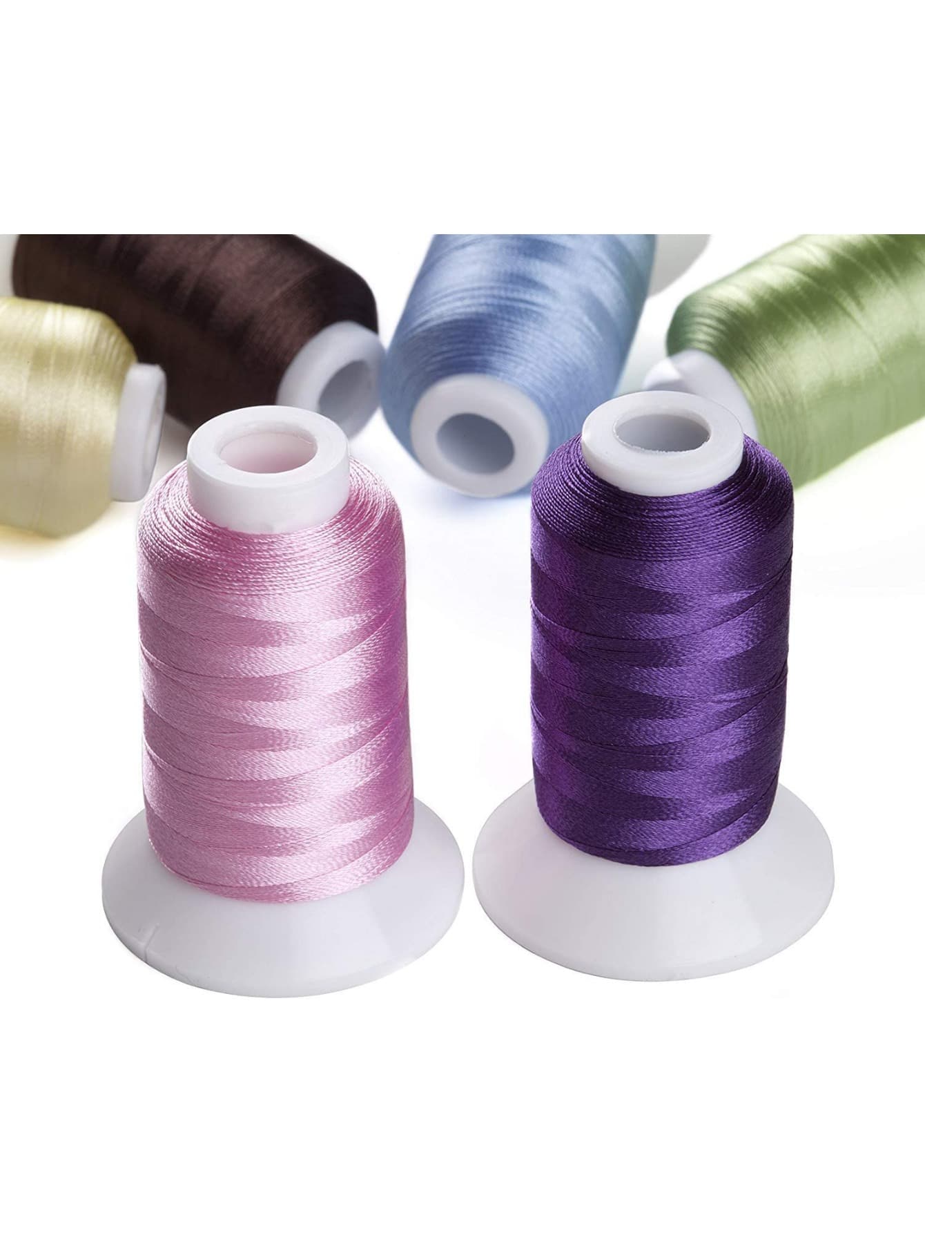 Simthread 63 Brother Colors Polyester Machine Embroidery Thread 1000M ...