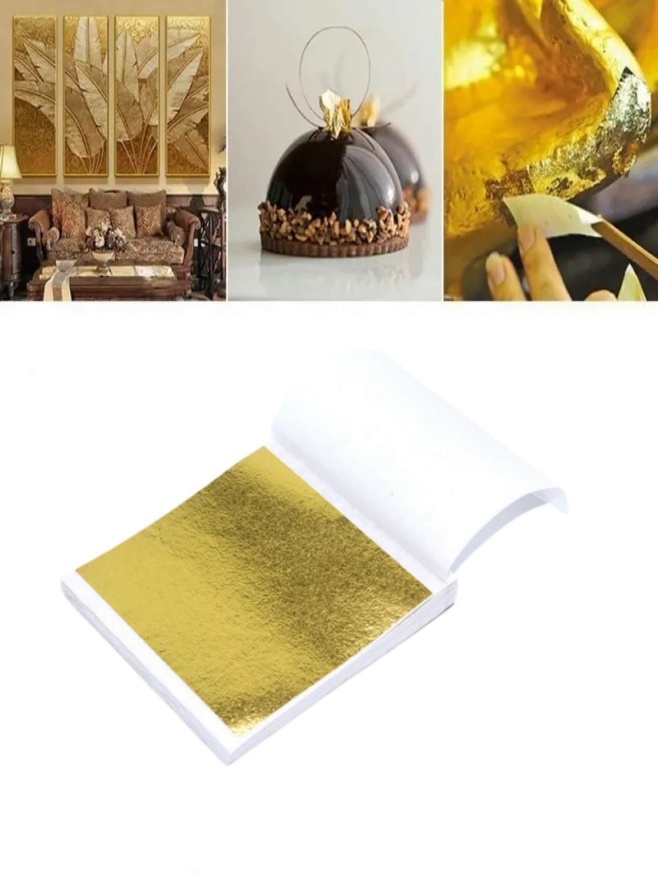 100pcs Copper Foil Sheets With Metallic Texture - Golden Gilding ...