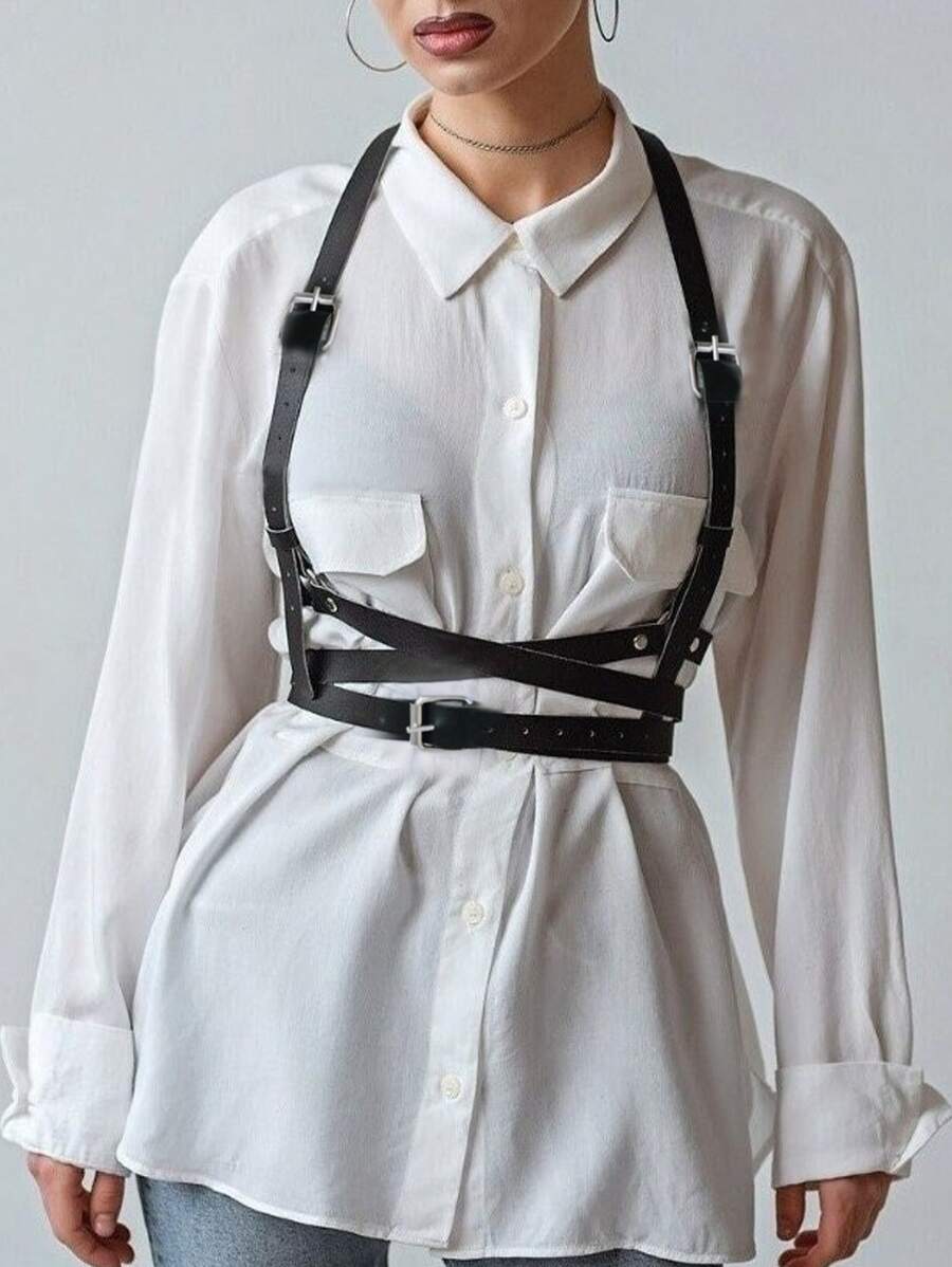 1pc PU Leather Harness Belt | SHEIN USA
