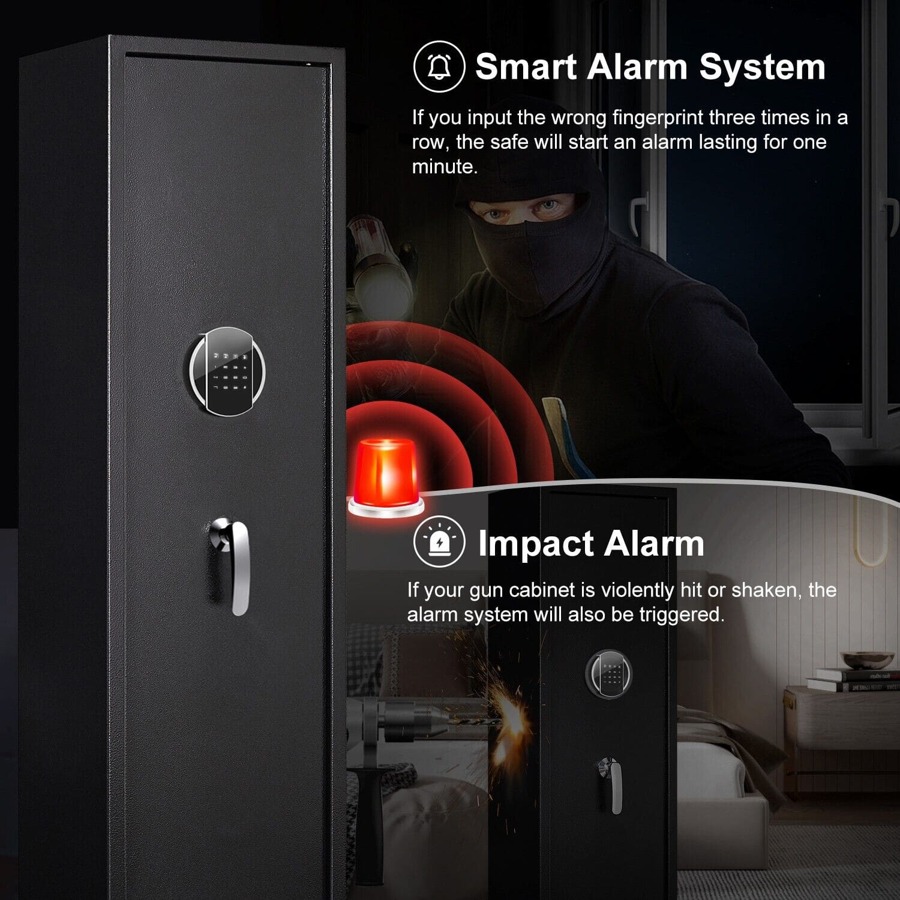 Kavey Rifle Safe, Electronic Quick Access 3-5 Gun Shotgun Cabinet for ...