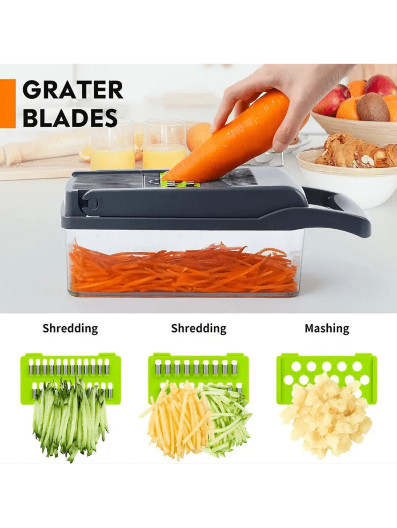 Kitchen Utensil Multifunctional Vegetable Chopper, Carrot Dicing and ...