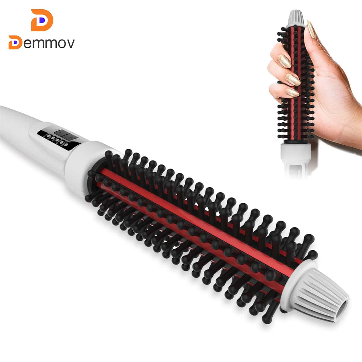 Curling Wands,Professional Instant Heat Styling Brush with 4 Heat ...