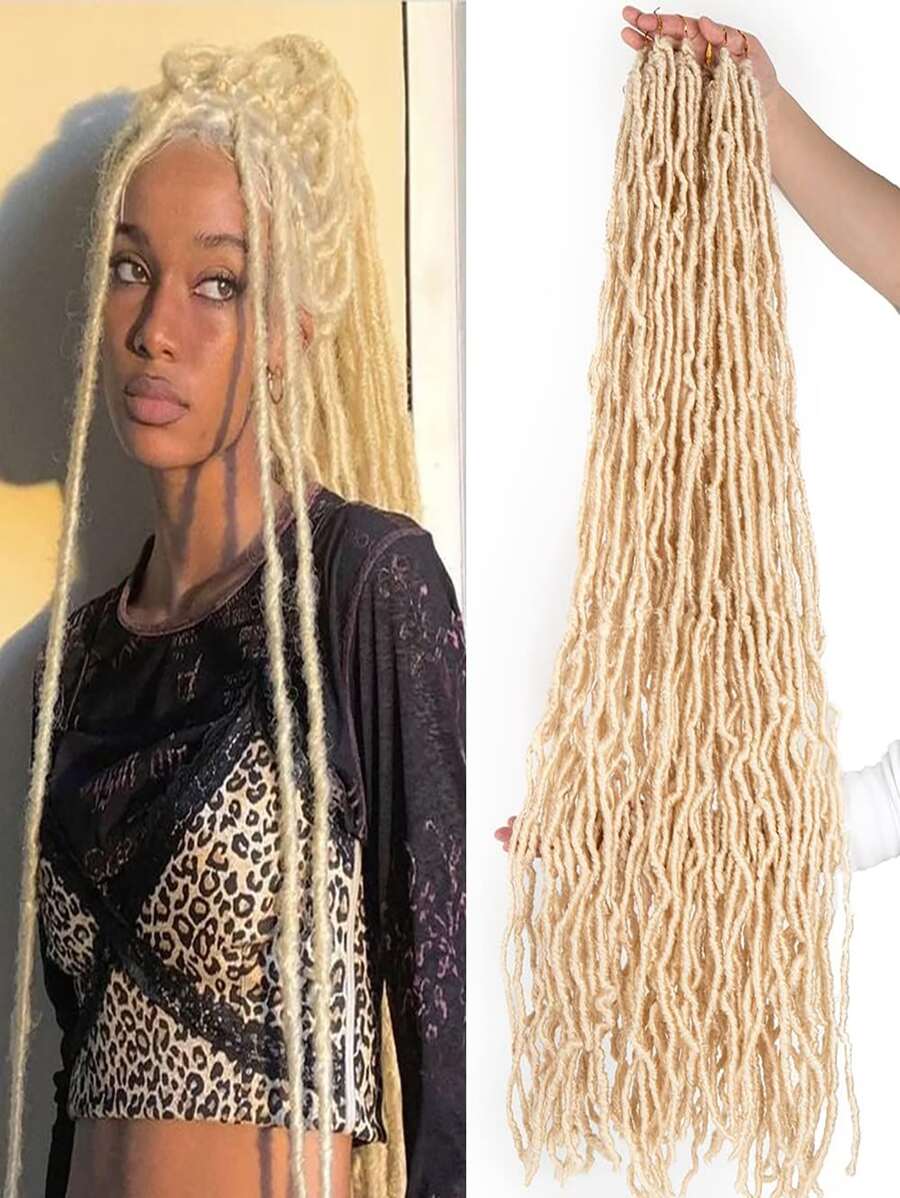 1 pièce 36 pouces 613# En Crochet Cheveux Déesse En Crochet Cheveux Pré-Bouclé Doux dreadlocks ...