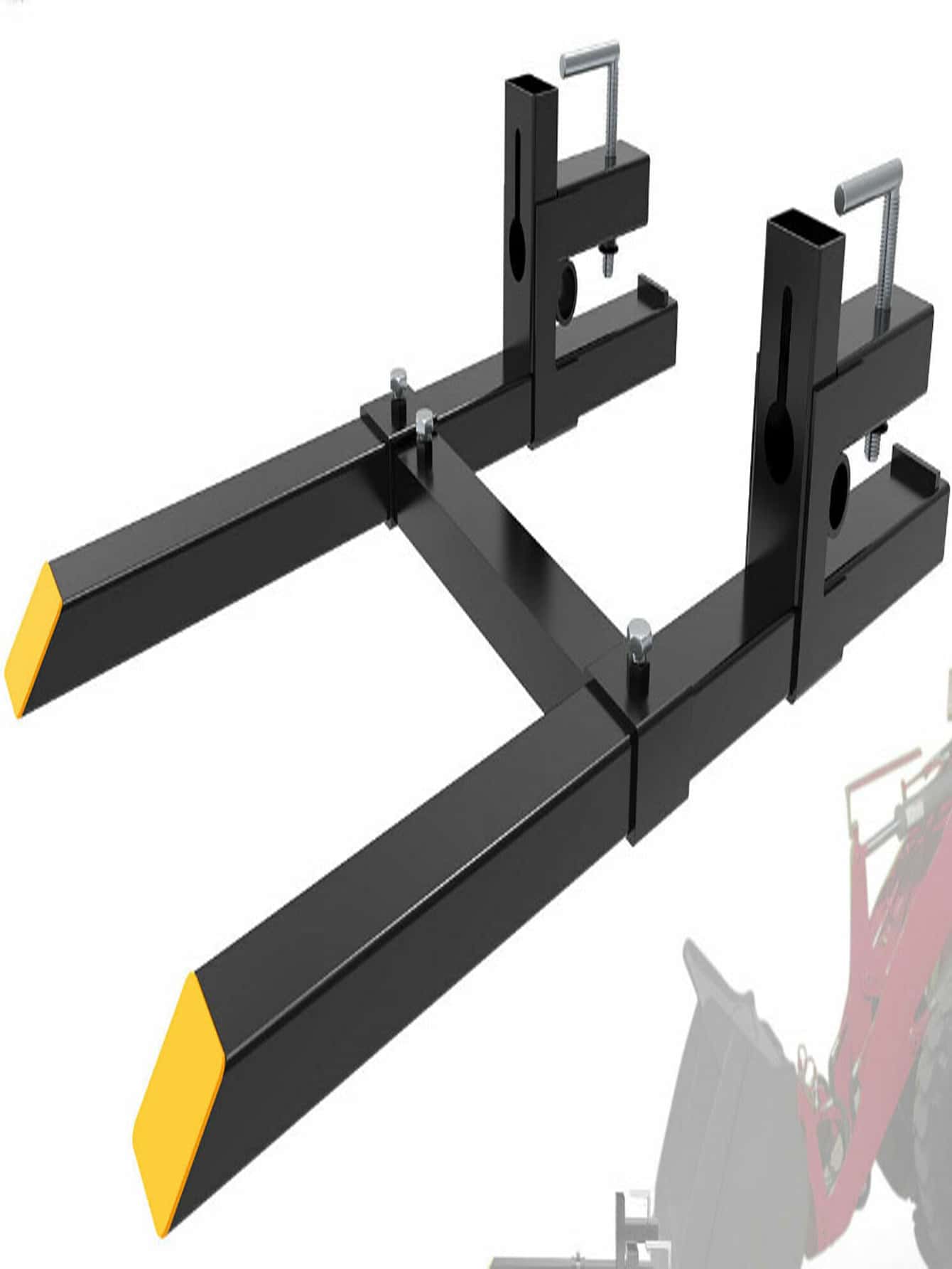 Pallet Forks 60" 4000 Lbs Max, Clamp On Tractor Bucket Forks with ...