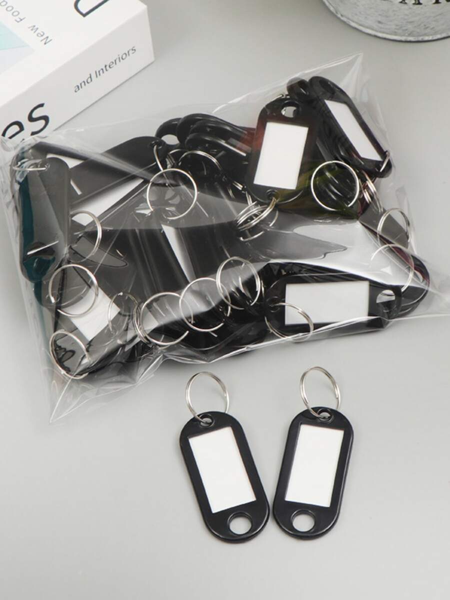 50pcs/set Pp Plastic Key Tag With Writable Number, Keychain For ...