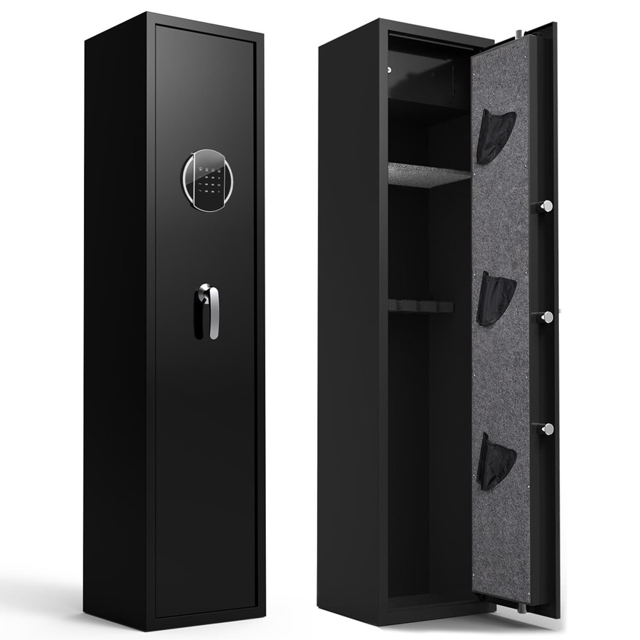 Kavey Rifle Gun Safe, 3-5 Long Gun Safes for Home Rifle and Pistols ...