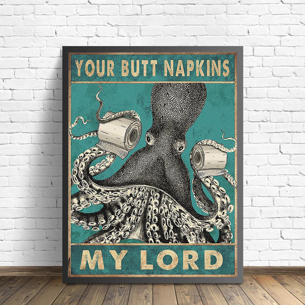 1pcs Black Cat Wall Decor Poster,Your Butt Napkins My Lord,Vintage ...
