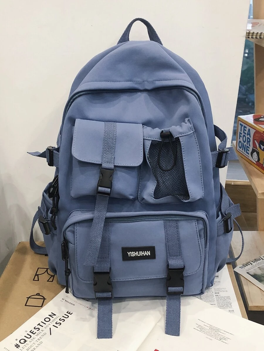 Minimalist Multi-Pocket College Style Men's Functional Backpack School ...