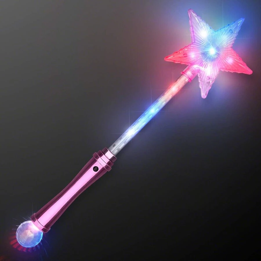 Pink Super Star Princess LED Light Up Magic Wand For Your Friend ...