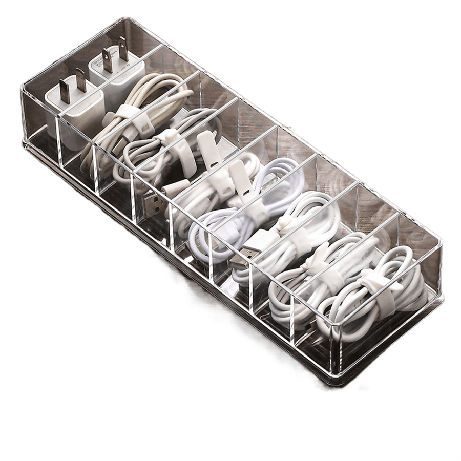 Dust-proof Storage Box For Cable Line Hub, Desktop Cord Organizer Box ...