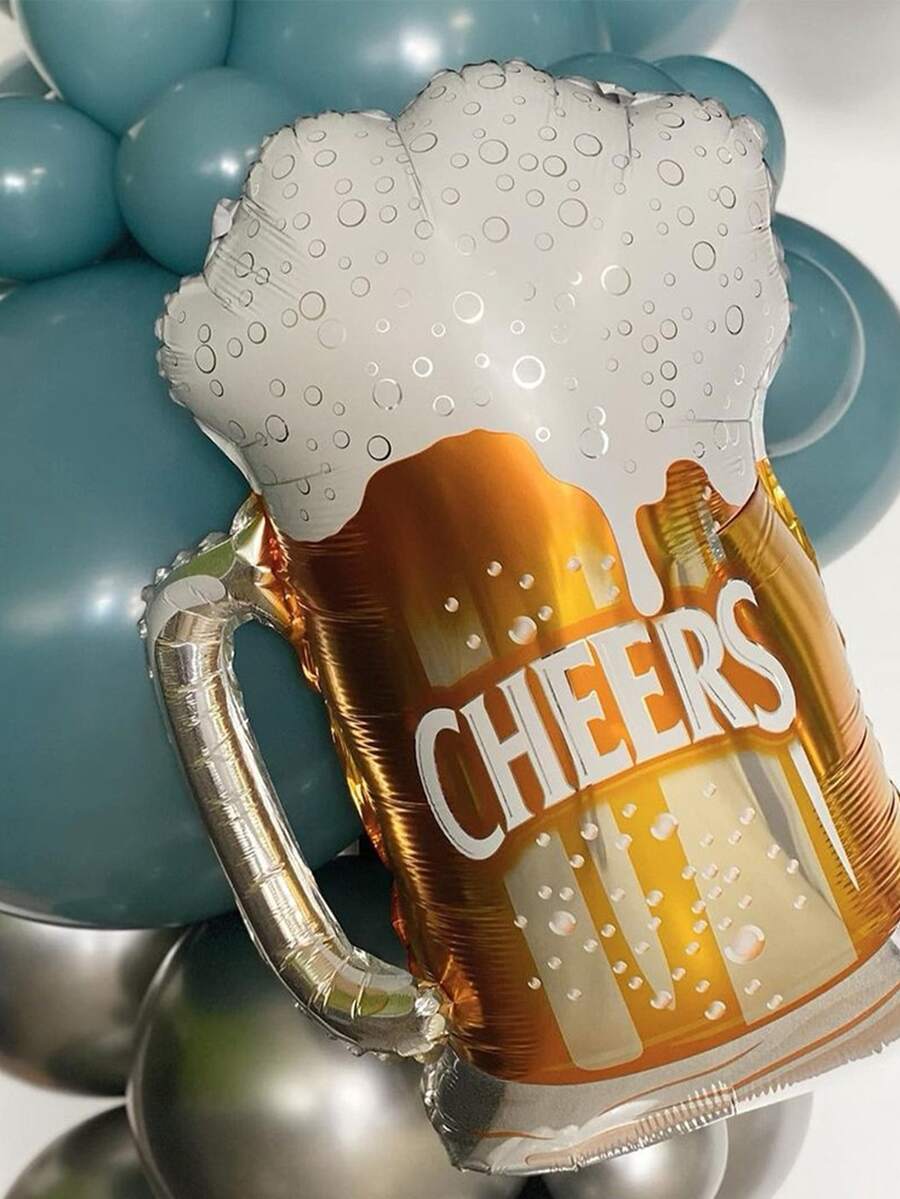 Large Beer Mug Cheers Foil Balloons Gold 27.5 X 22 Inch Mylar Balloon ...