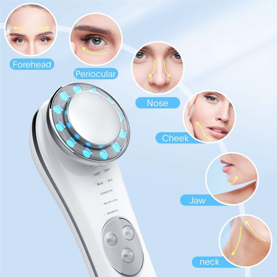 Facial Massager, Skin Care Tools 7 in 1 High Frequency Facial Machine ...