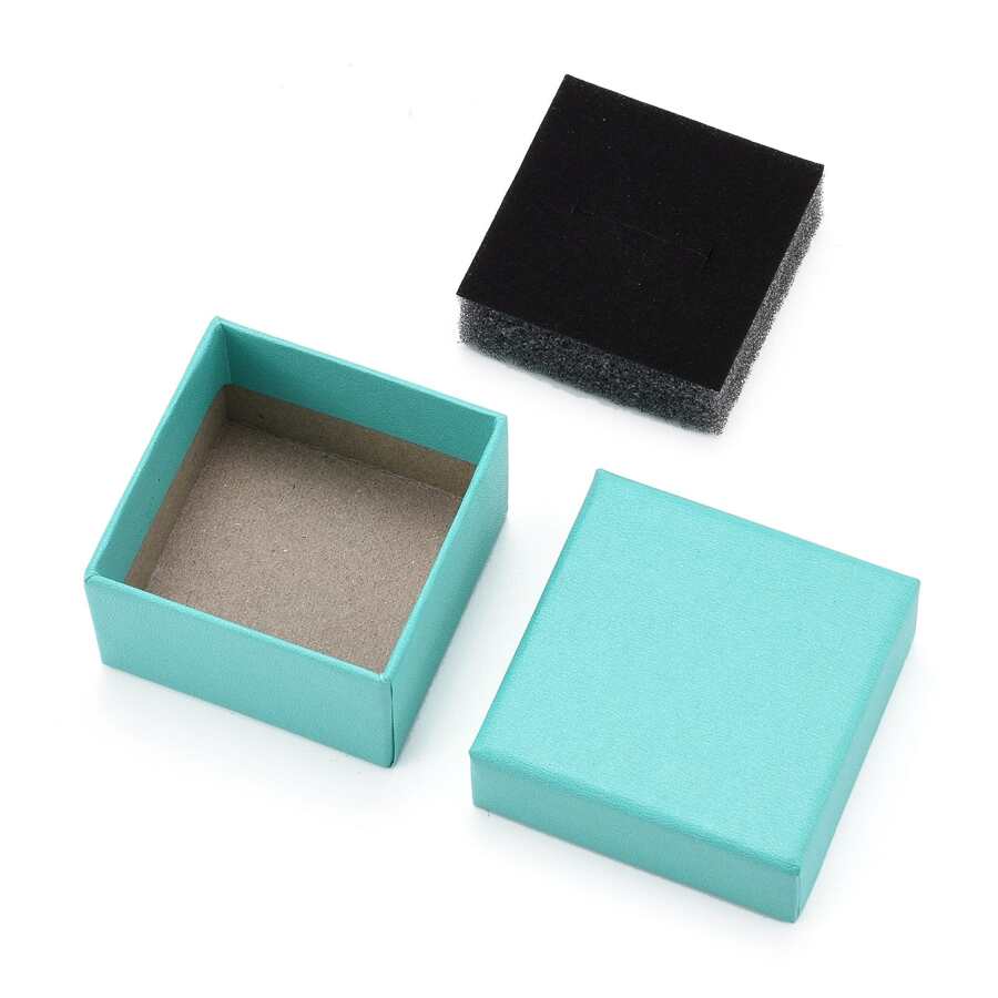 24Pcs 5x5x3.2cm Cardboard Gift Box Jewelry Set Boxes, for Ring, Earring ...