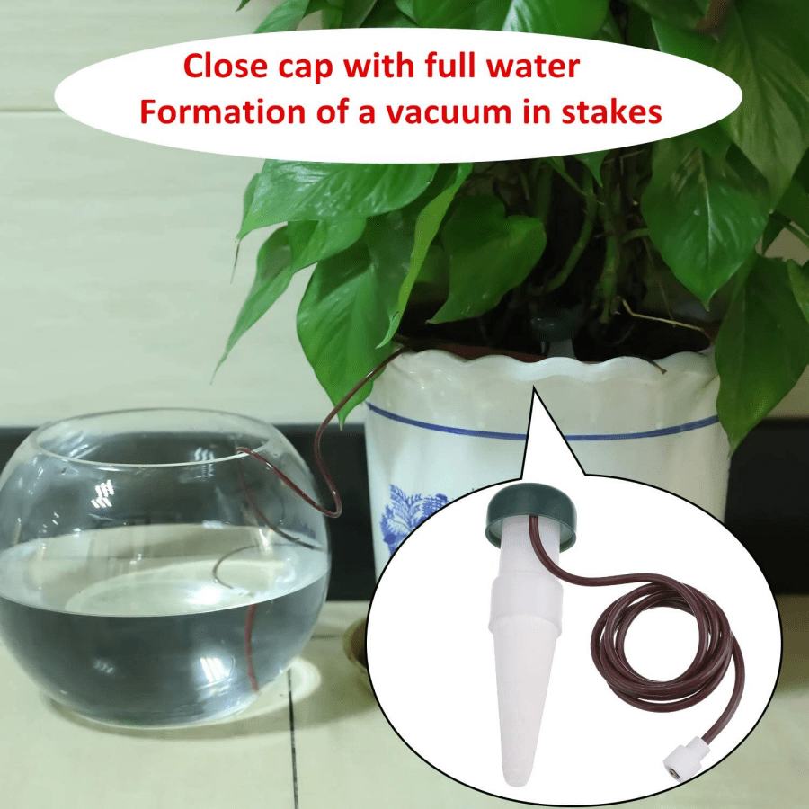 10 Packs Plant Watering Stakes | for Everyday Home or Vacation Use ...