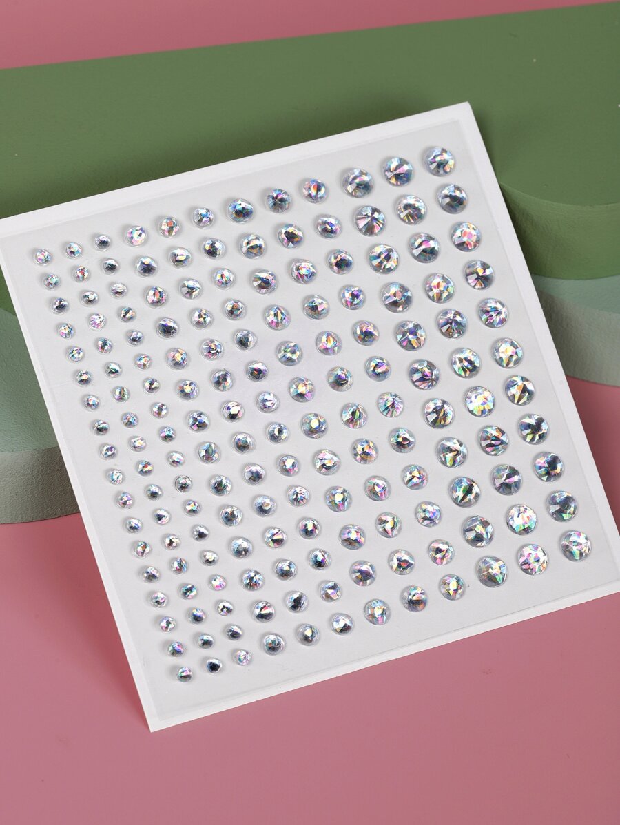 2 Sheets Multiple Artificial Gemstones & 3d Simulate Pearl Face Gems ...