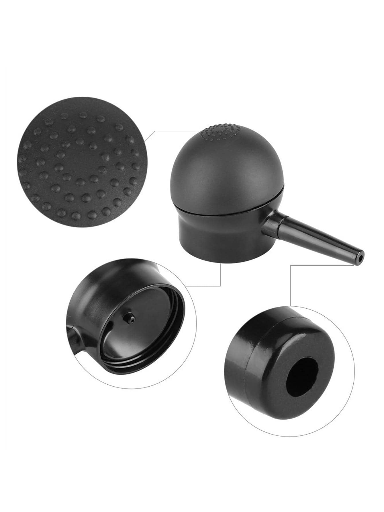 1pc black hair-increasing fiber auxiliary nozzle hairdressing powder re ...