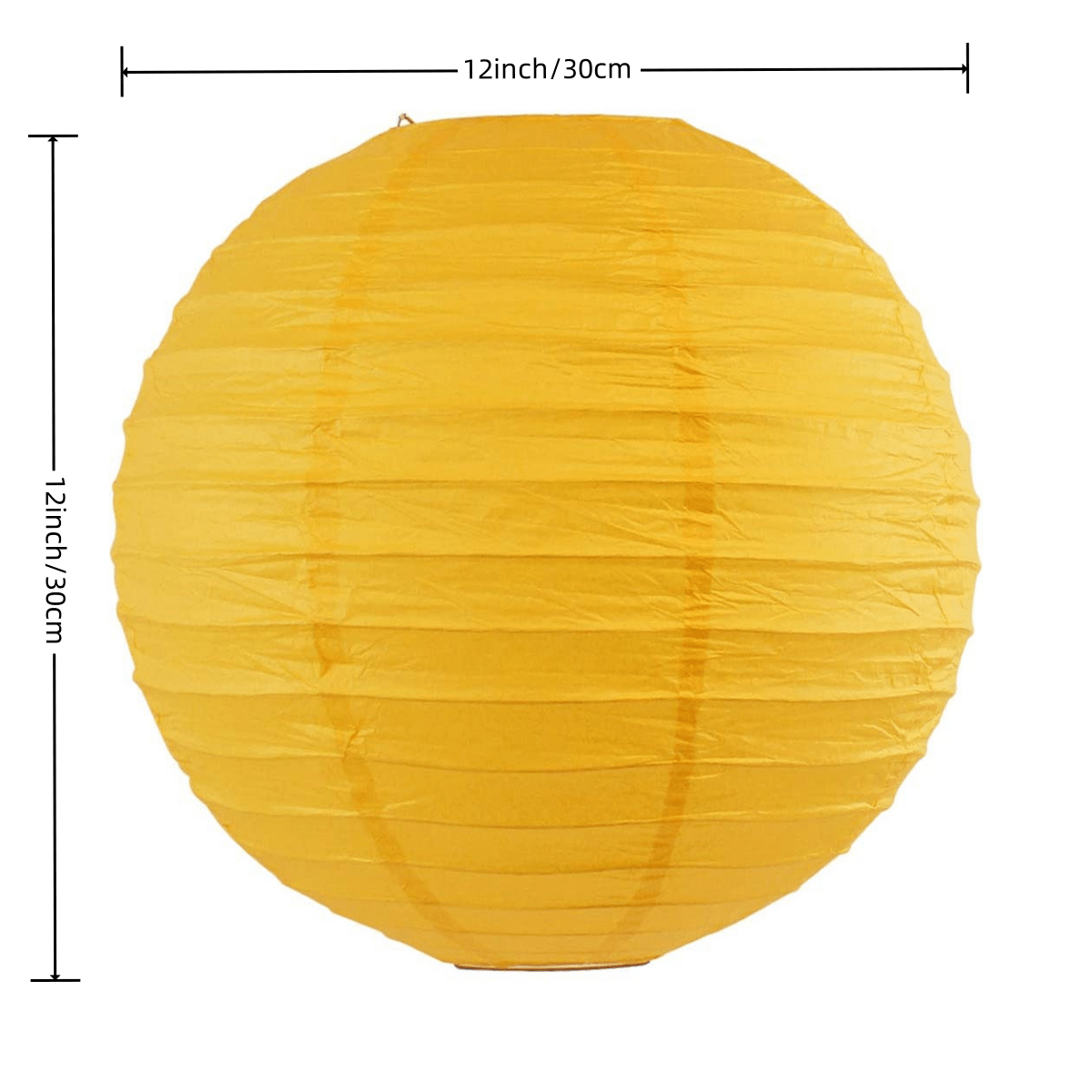 2 pieces/set of 12-inch yellow lanterns round simple foldable large ...