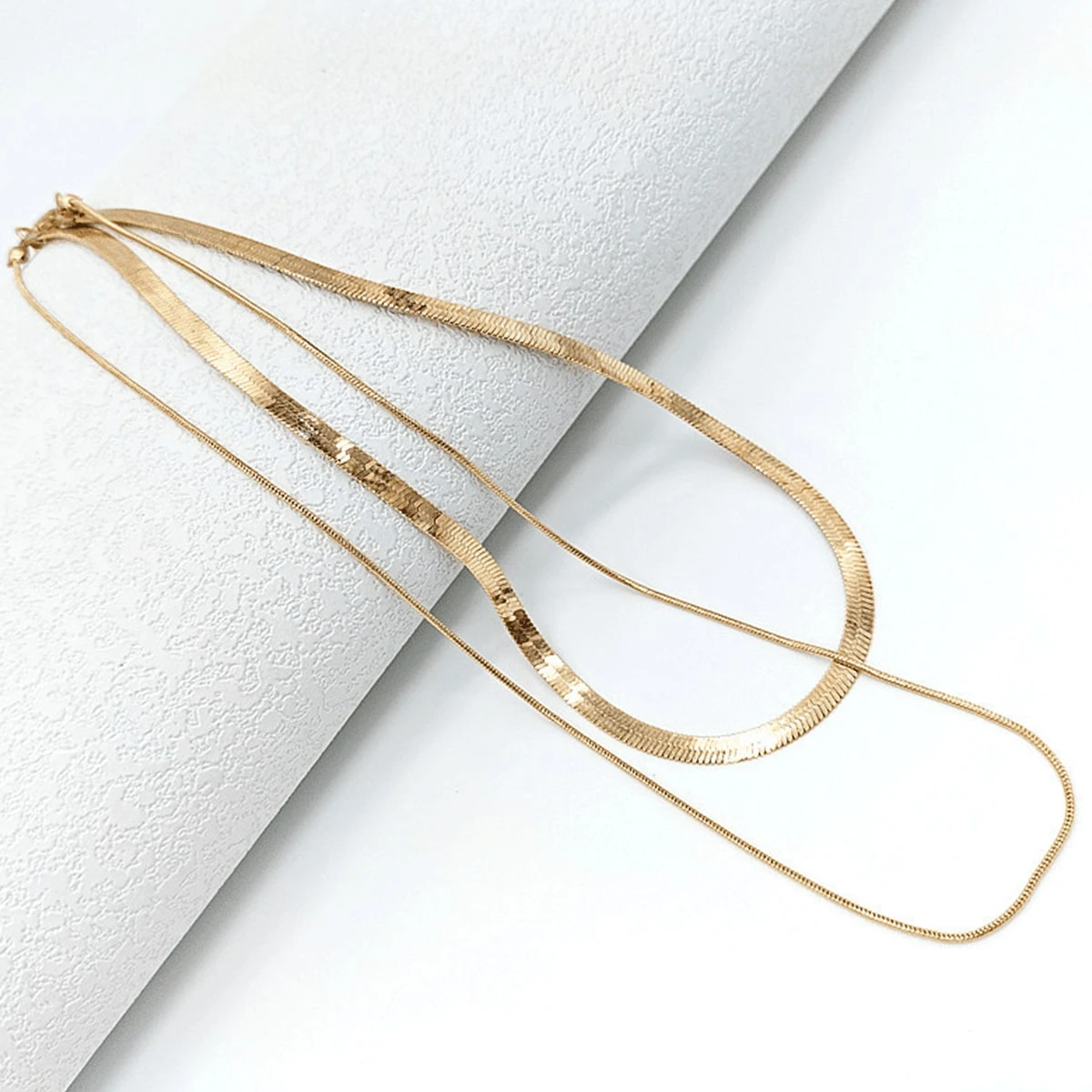 Snake Chain Necklace Herringbone Necklace Gold Choker Necklaces for ...