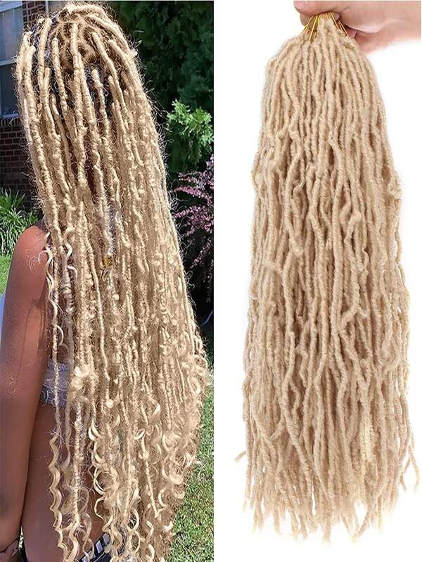 18 inch 1pc 613# Beige Faux Locs Crochet Hair Locs Crochet Hair Pre ...