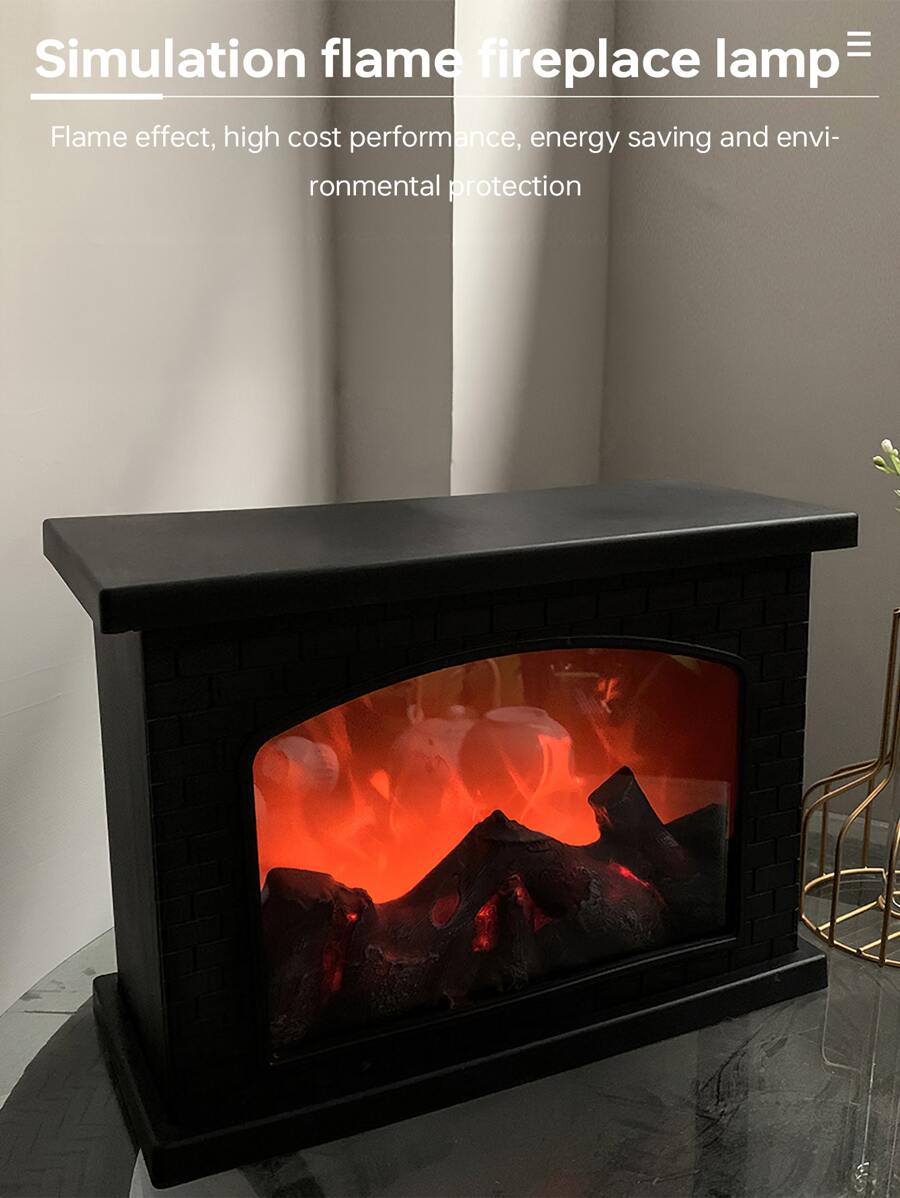 Simulation Flame Lamp Fake Fireplace Lamp Wood Charcoal Flame ...