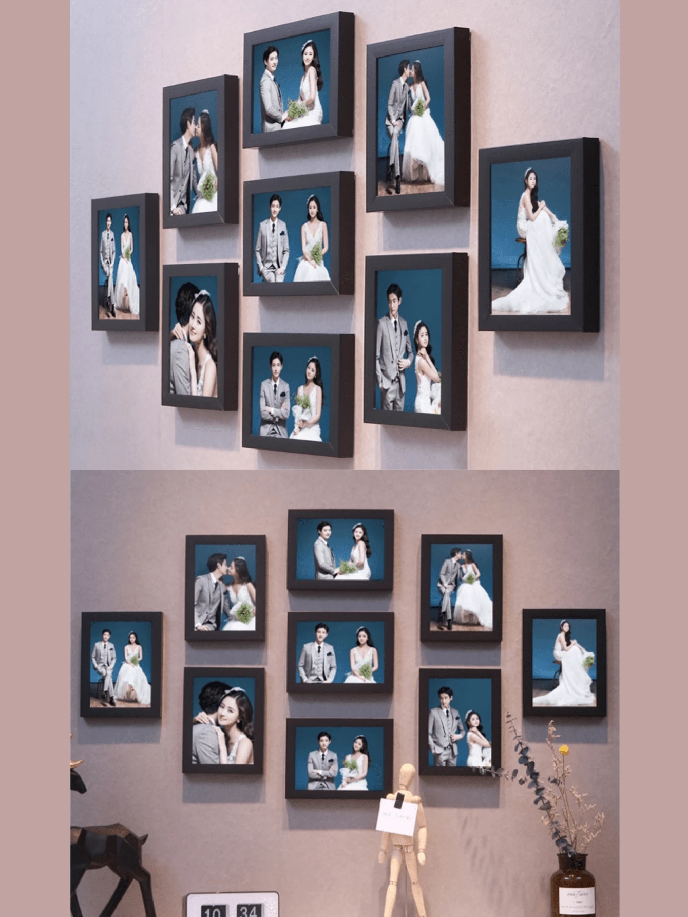 9pcs Simple PVC Photo Frames, Classic Durable Black Poster Display ...