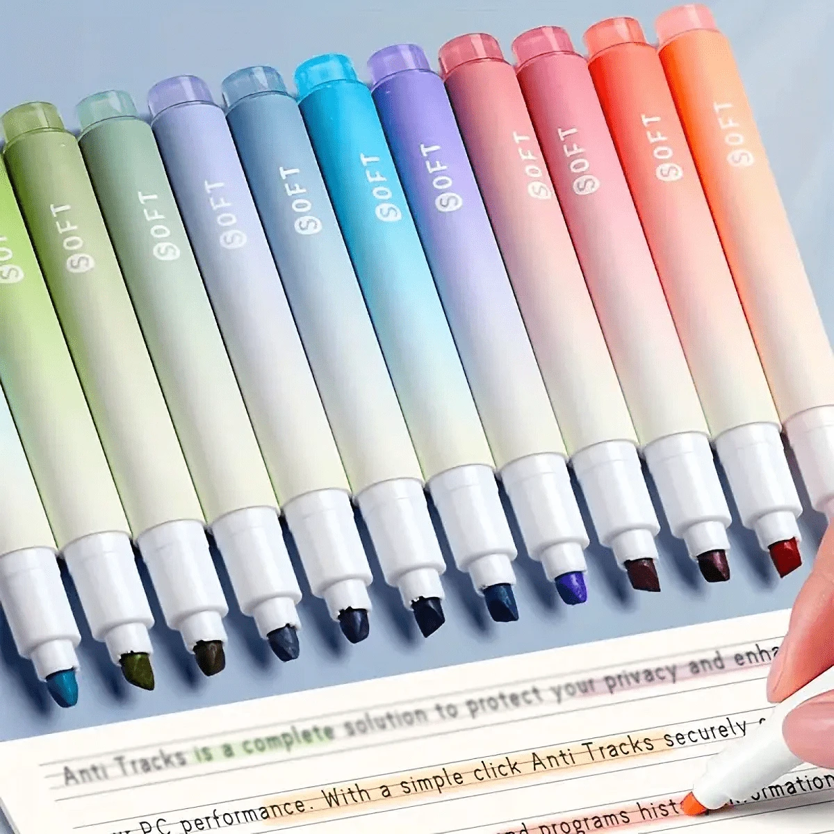 12pcs Morandi Color Highlighter Marker Pen, For Note-Taking/Drawing ...