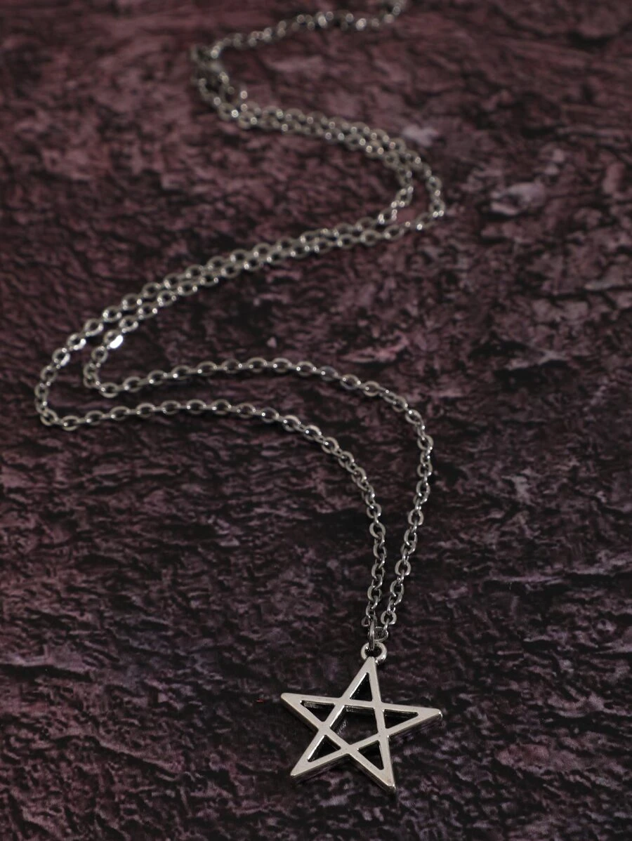 Vintage Gothic Style Star Pendant Necklace | SHEIN