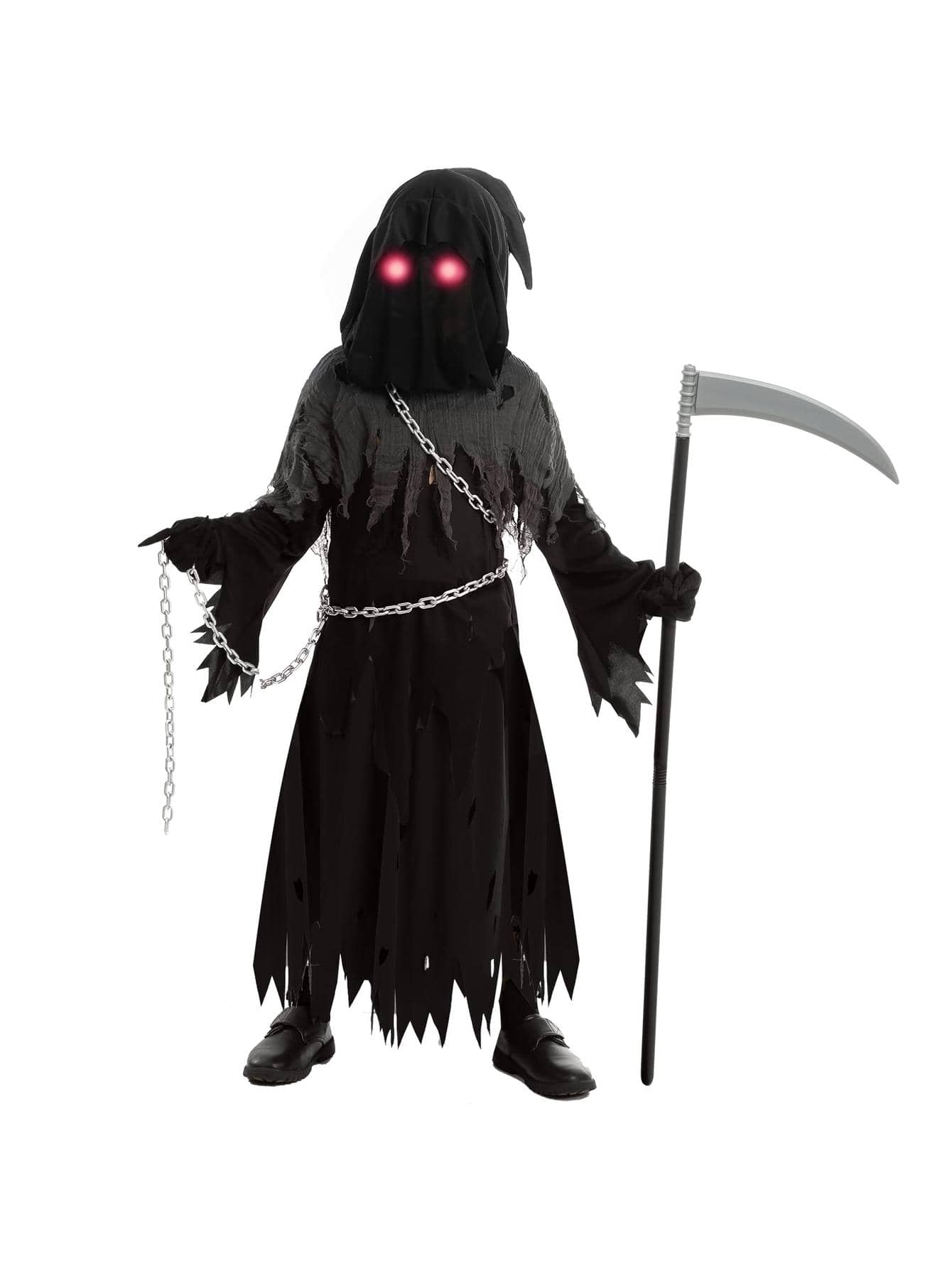 Spooktacular Creations Child Unisex Glowing Eyes Death God Costume For ...