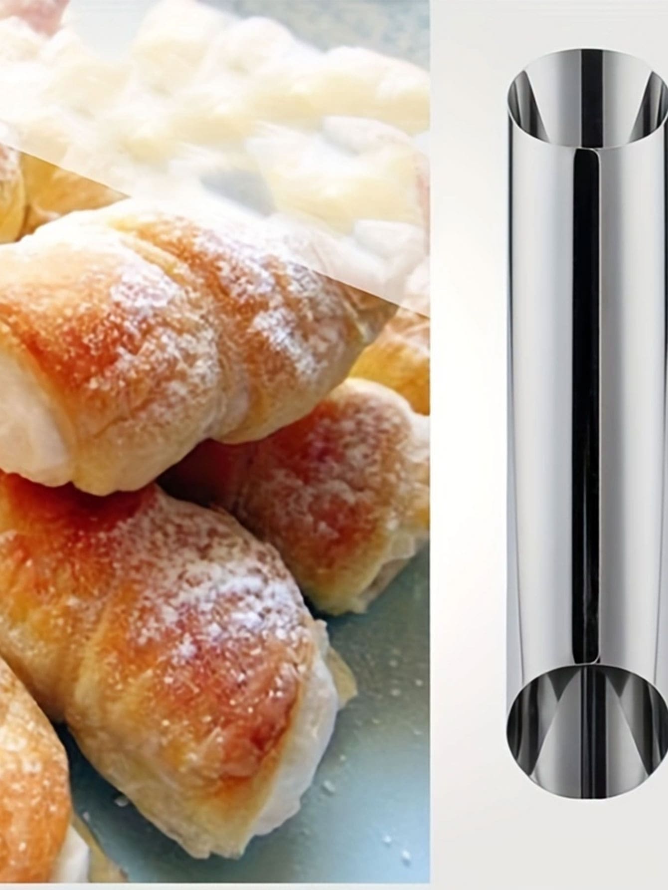 5pcs Stainless Steel Cone Shaped Pastry Molding Forms For Spiral Bread ...